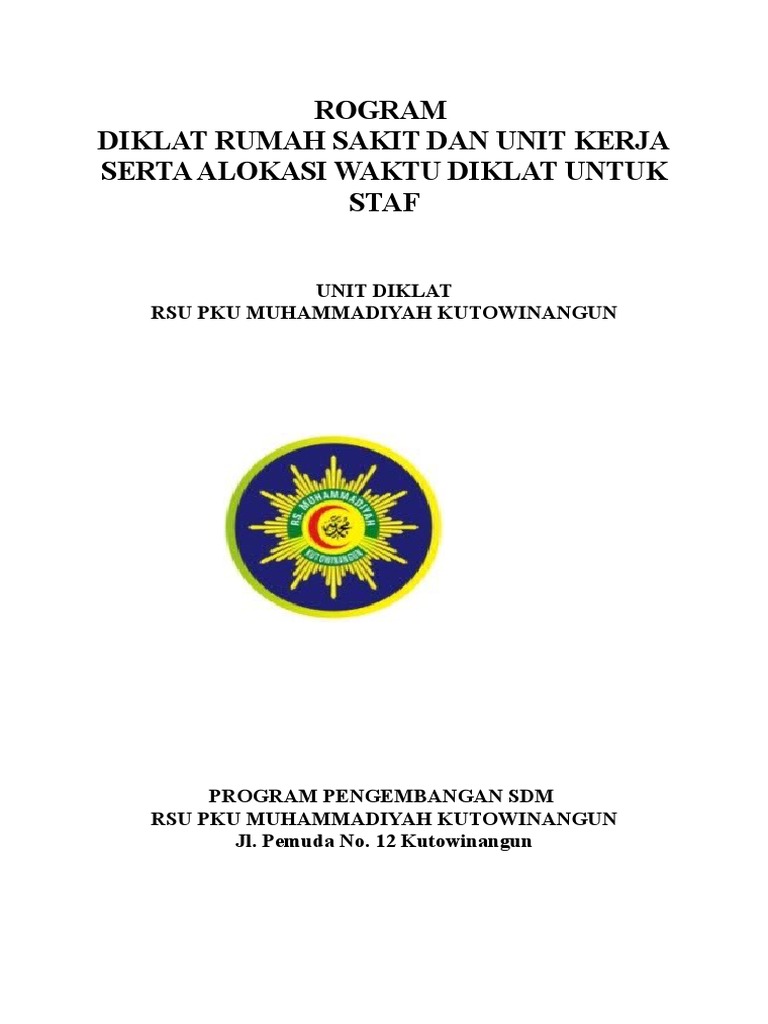 Program Kerja Diklat RS | PDF | Bisnis