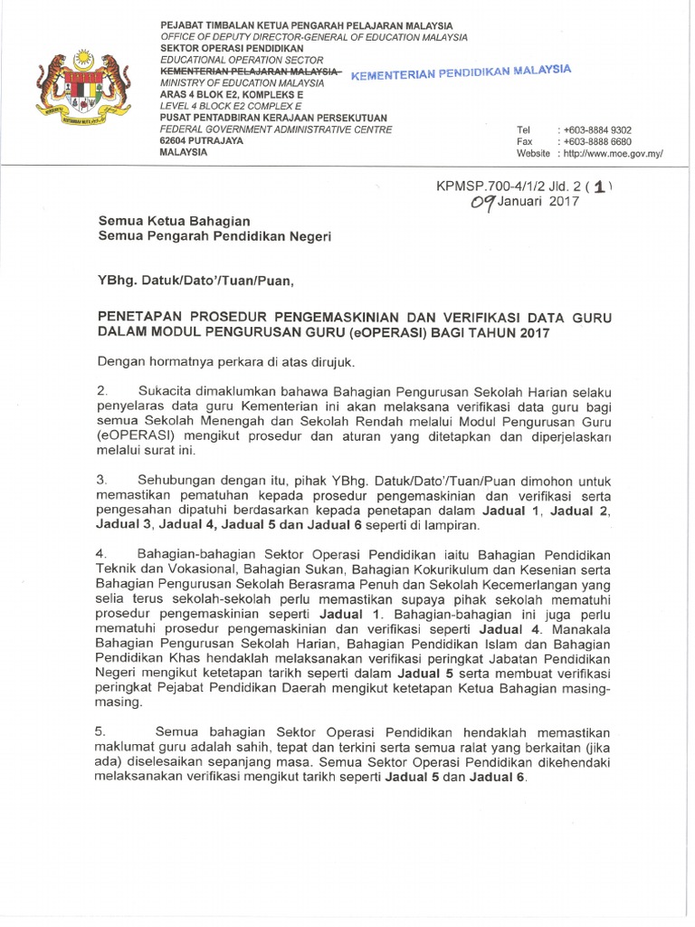 Contoh Surat Verifikasi Data Guru | PDF