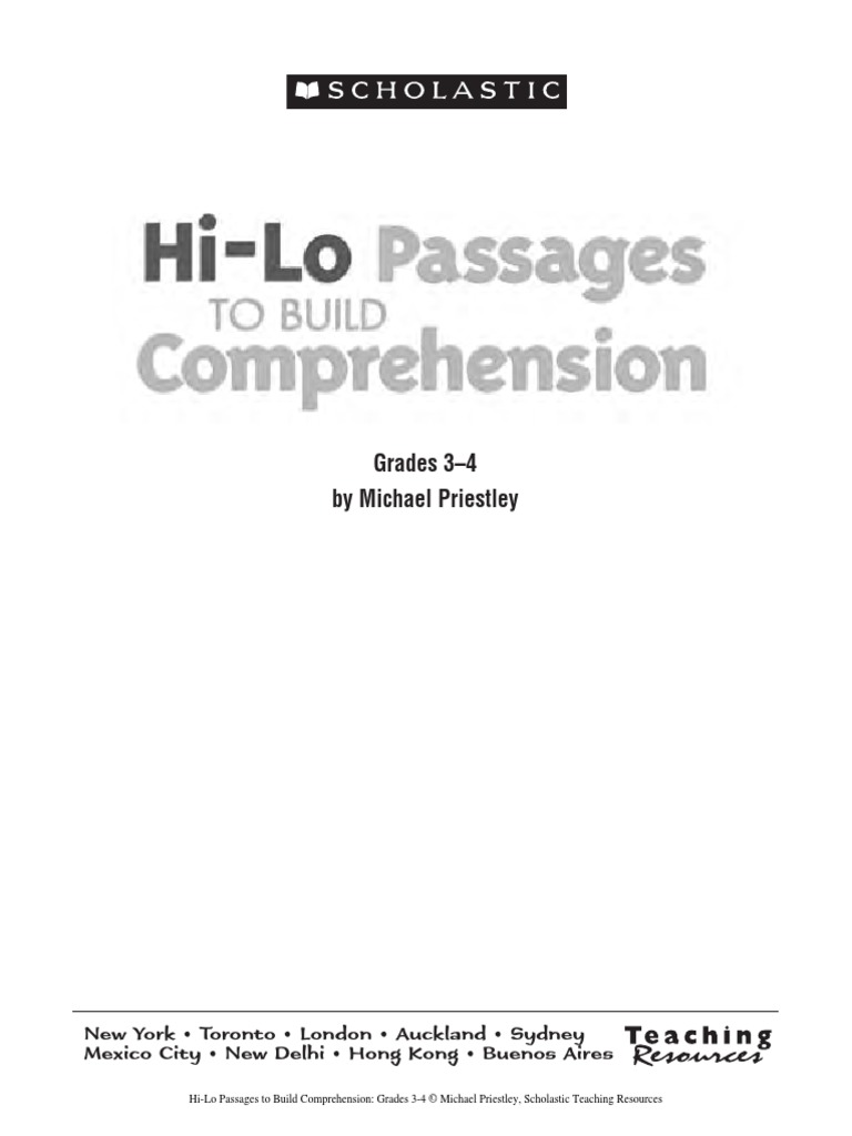 Hi-Lo Passages To Build Comprehension GR 3-4 | PDF | Venus | Reading ...