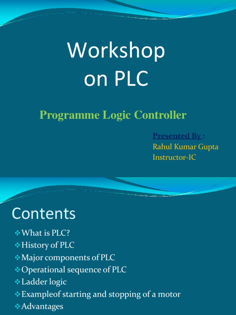 Presentatiob On PLC | PDF | Programmable Logic Controller | Relay