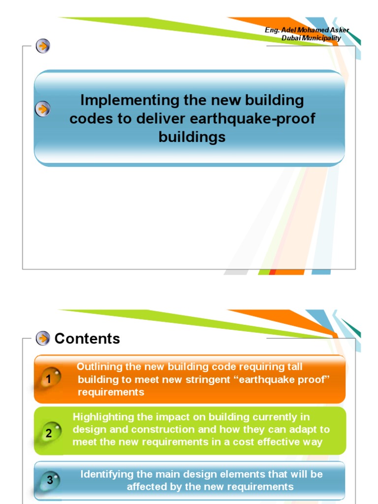 (DM) Implementing The New Building Code For Earthquake Proof Bldgs ...