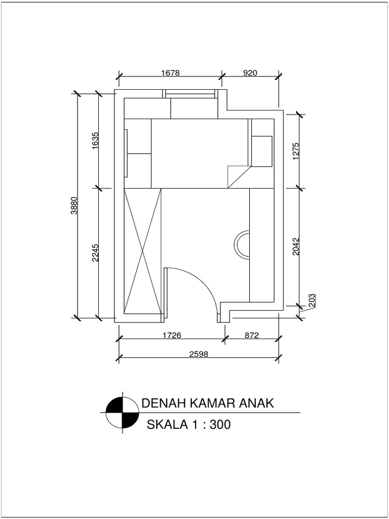 Denah Kamar Anak SKALA 1: 300 | PDF