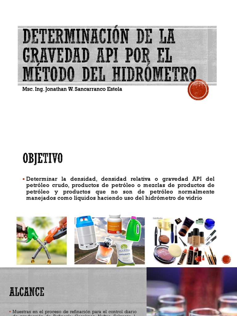 Medición de Densidad y Gravedad API del Petróleo | PDF | Petróleo ...
