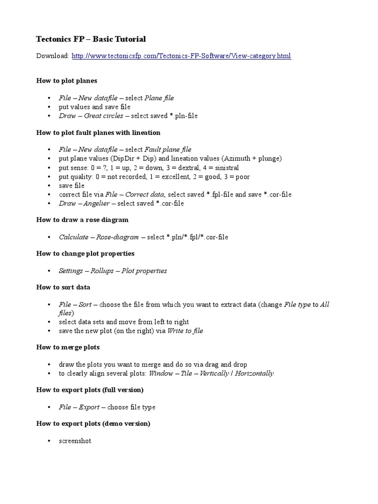 TectonicsFP Basic Tutorial | PDF