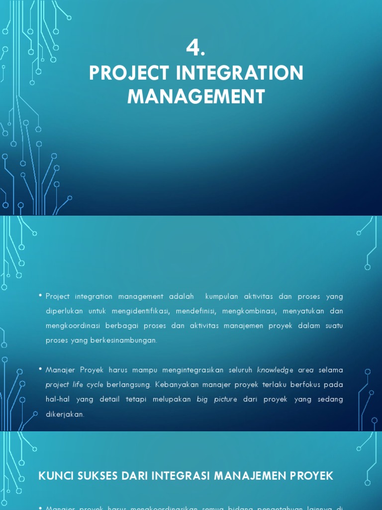 4 Project Integration Management | PDF | Teknologi & Rekayasa