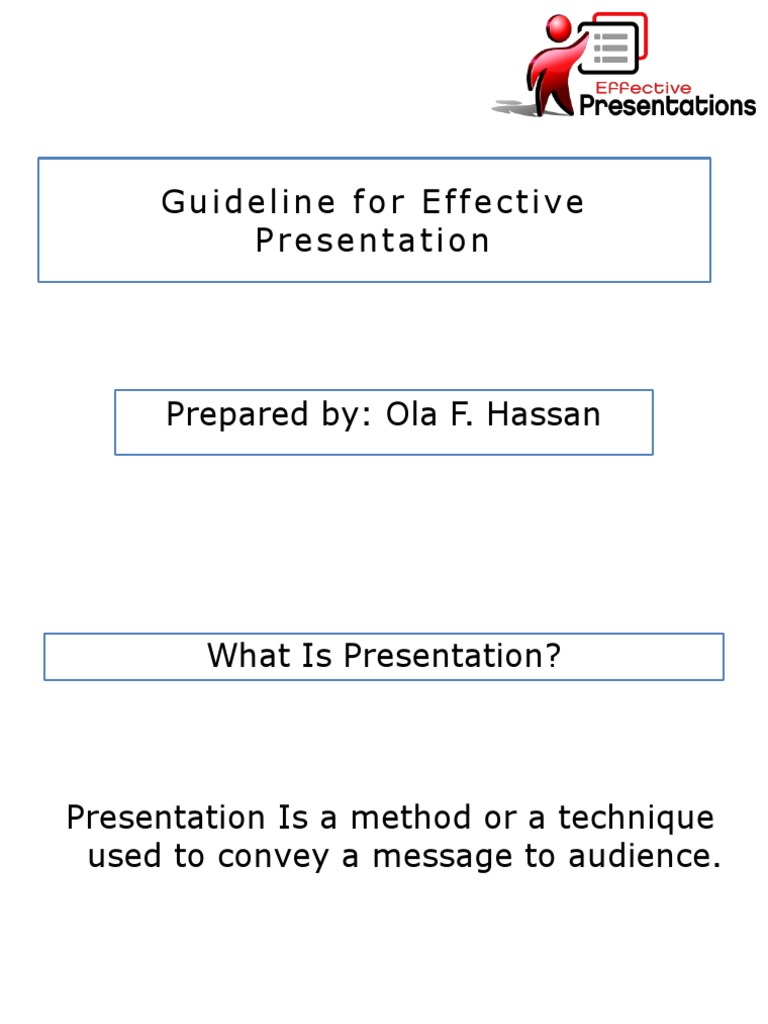 Guideline For Effective Presentation | PDF