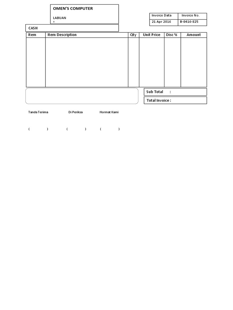 Invoice Data for OMEN'S COMPUTER | PDF | Finance & Money Management