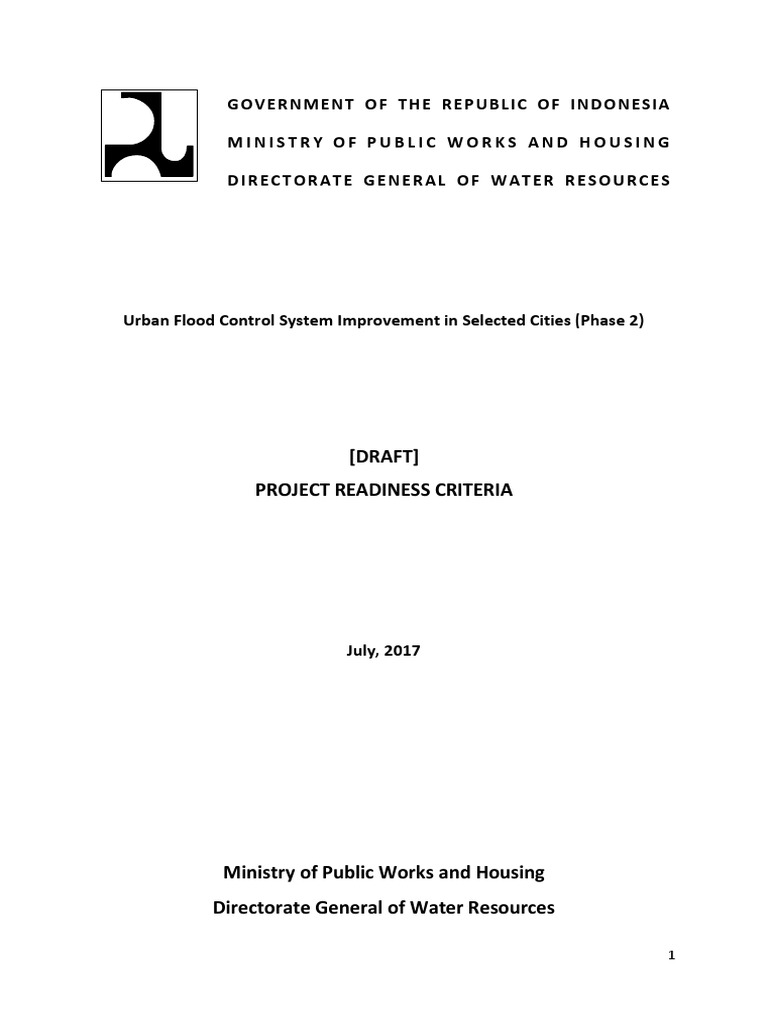 Project Readiness Criteria R1 | PDF | Flood | Emergency Management