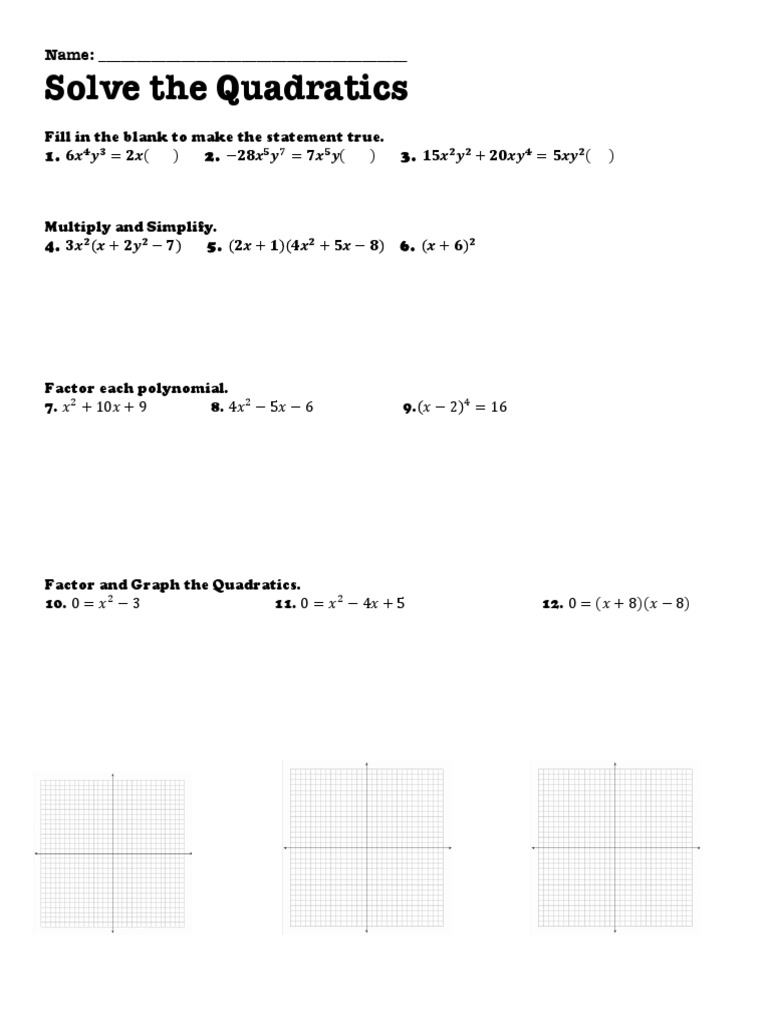 Solving Quadratics | PDF | Teaching Methods & Materials
