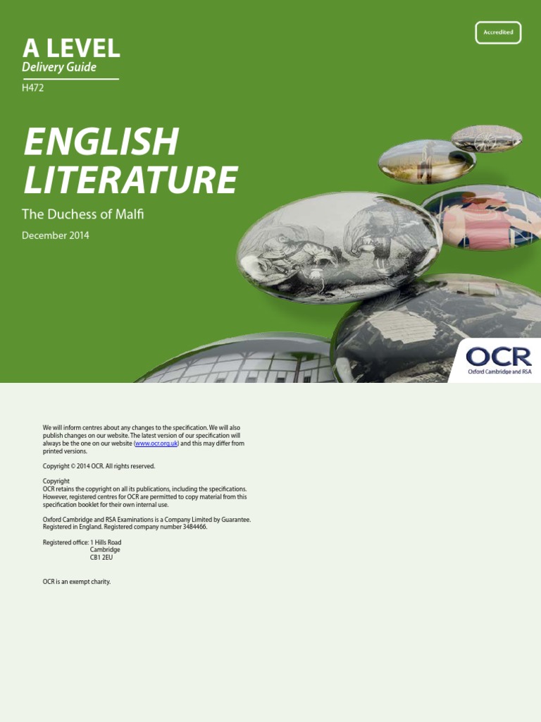 The Duchess of Malfi Delivery Guide | PDF | Tragedy | Revenge