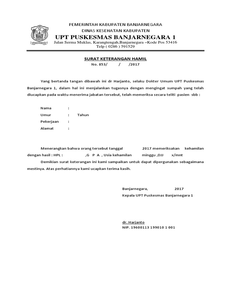 Surat Keterangan Hamil | PDF