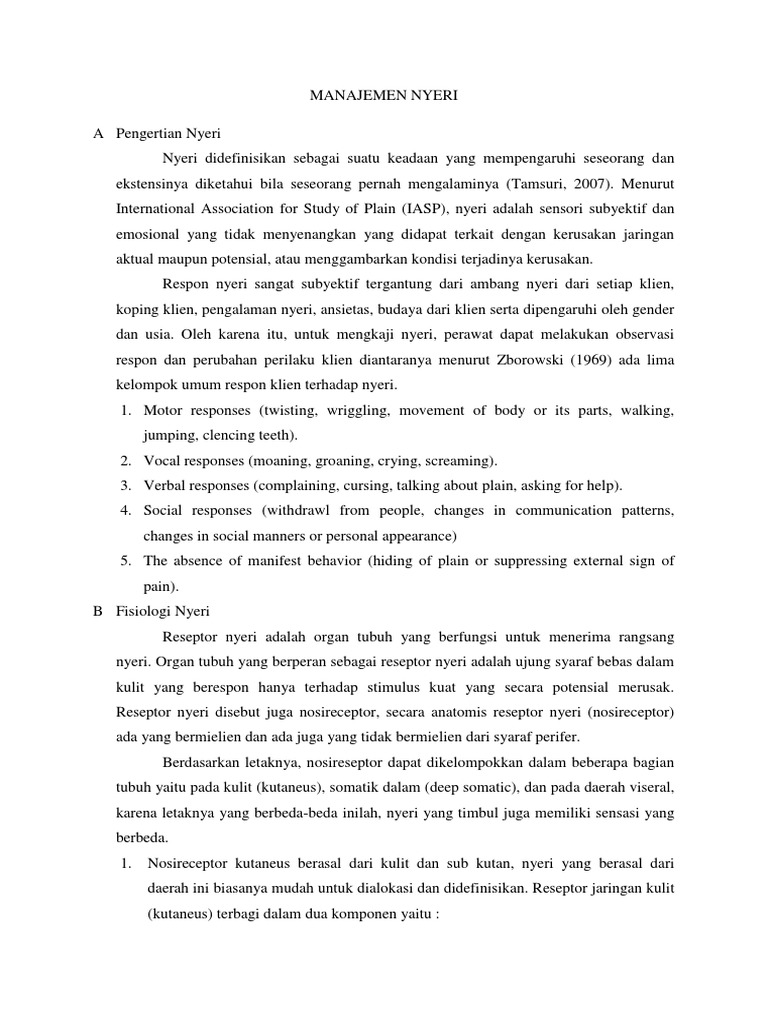 Manajemen Nyeri | PDF