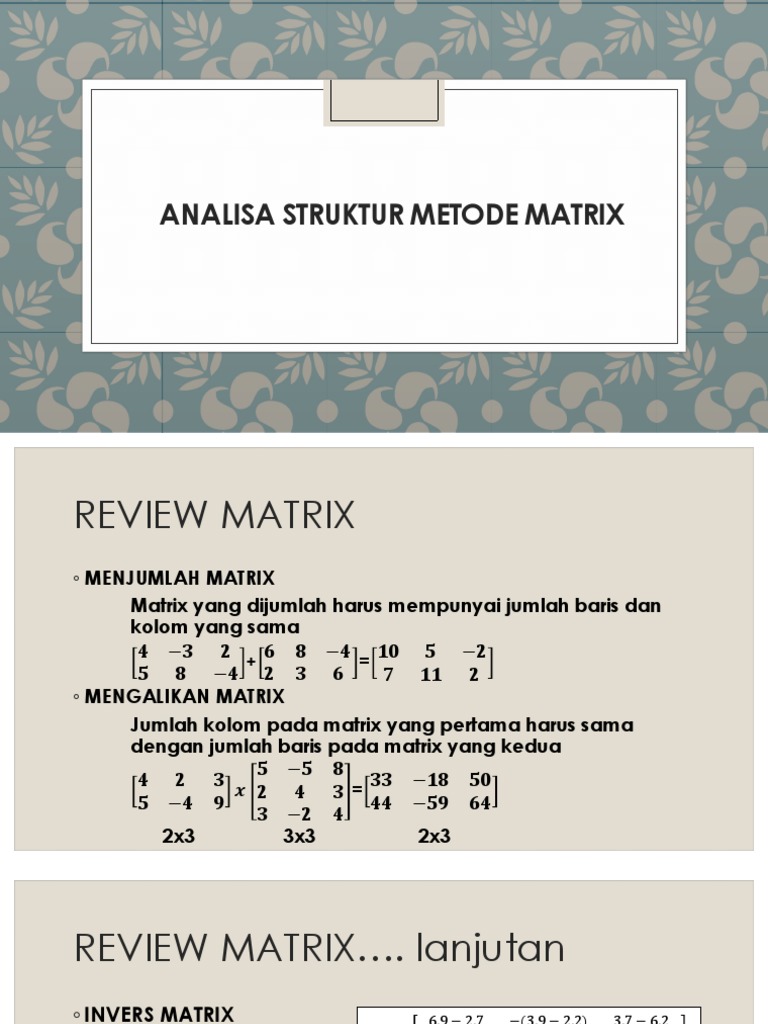 Analisa Struktur Metode Matrix | PDF