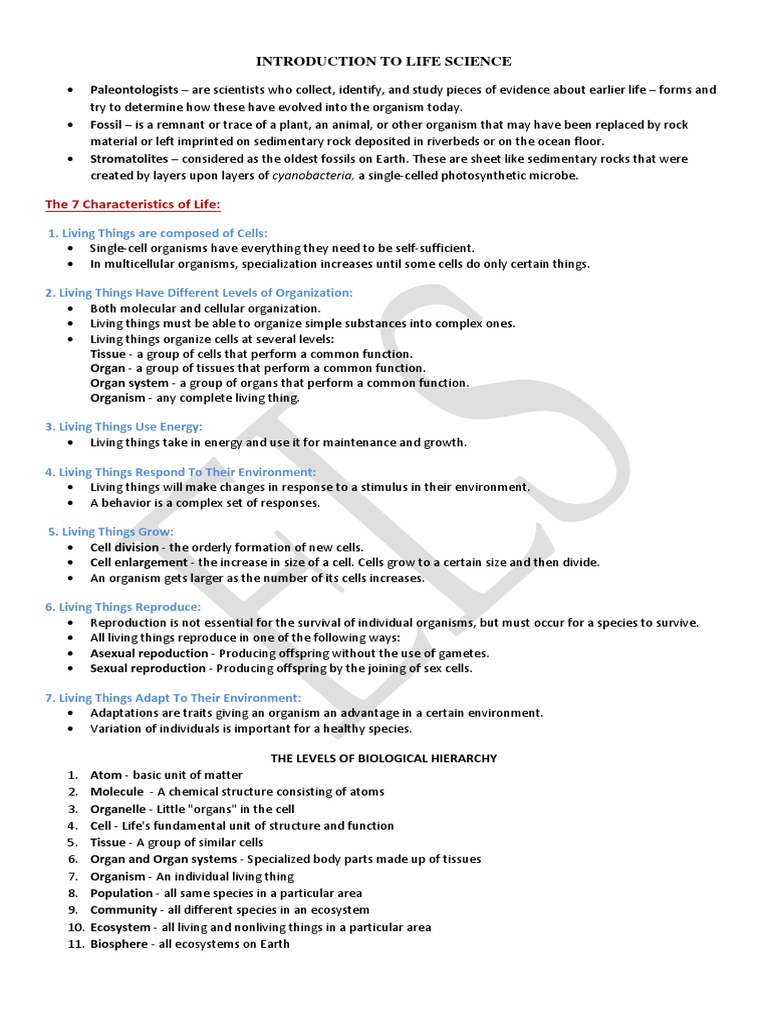 Introduction To Life Science | Download Free PDF | Life | Organisms