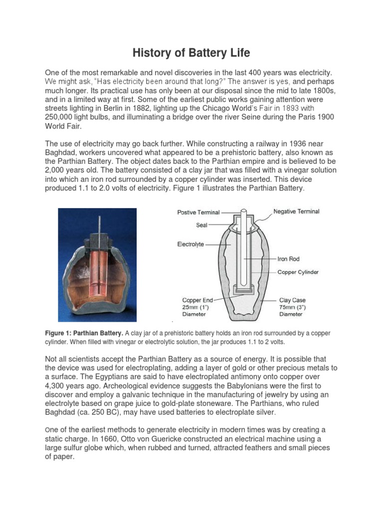History of Battery Development Timeline | PDF | Battery (Electricity ...