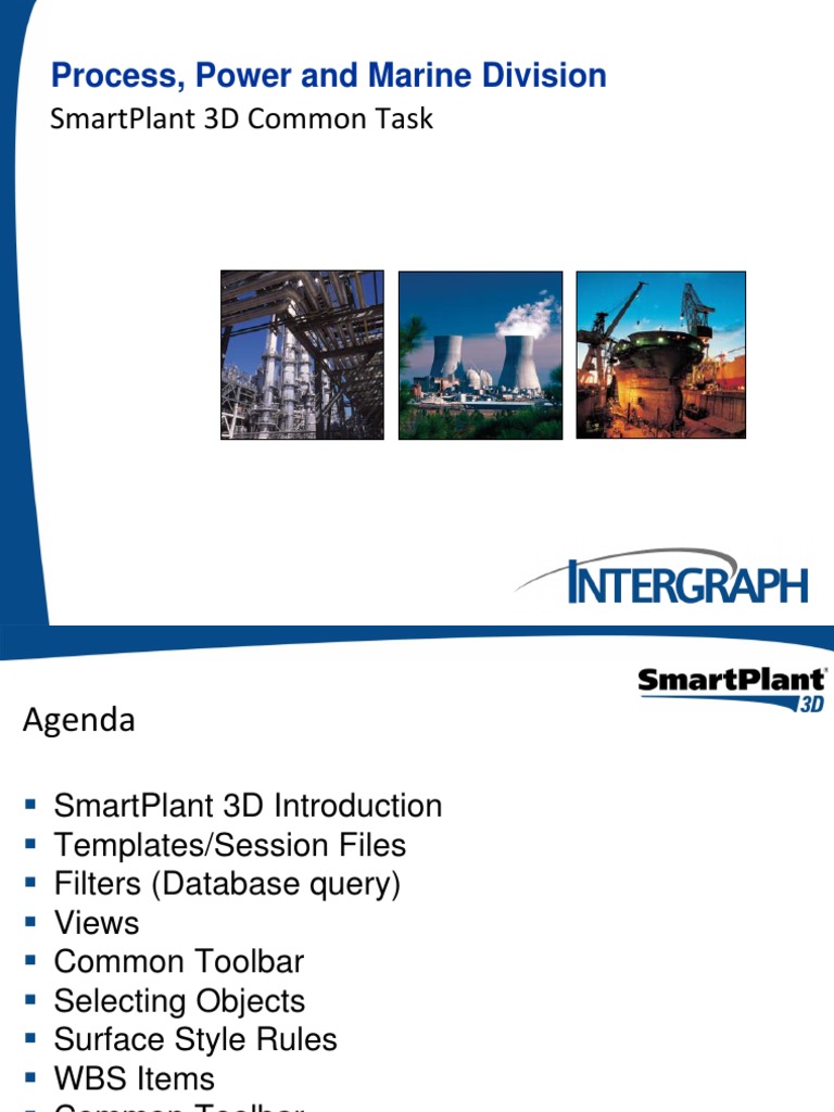 Smartplant 3D Common Task: Process, Power and Marine Division | PDF | Databases | Computer Aided ...