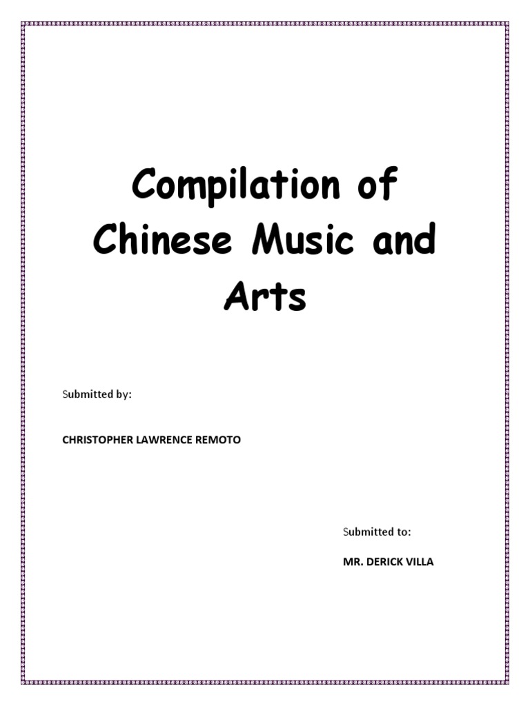 Compilation of Chinese Music and Arts | PDF
