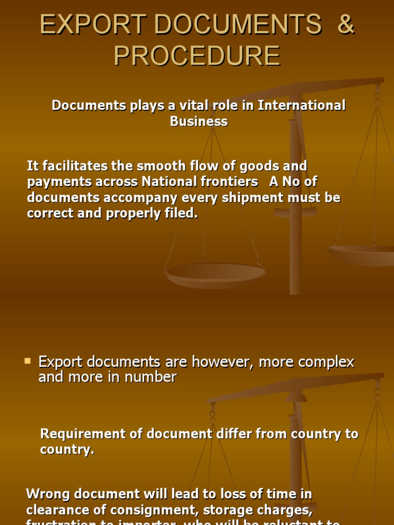 Export Document Procedures Guide | PDF | Economies | Business