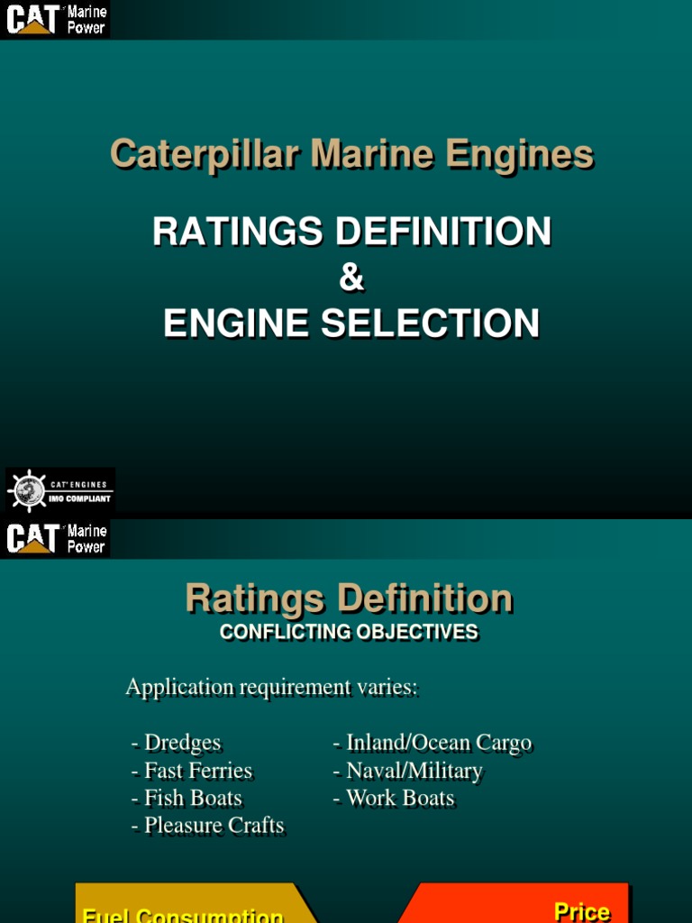 Caterpillar Marine Engine Ratings and Selection | PDF | Propeller ...
