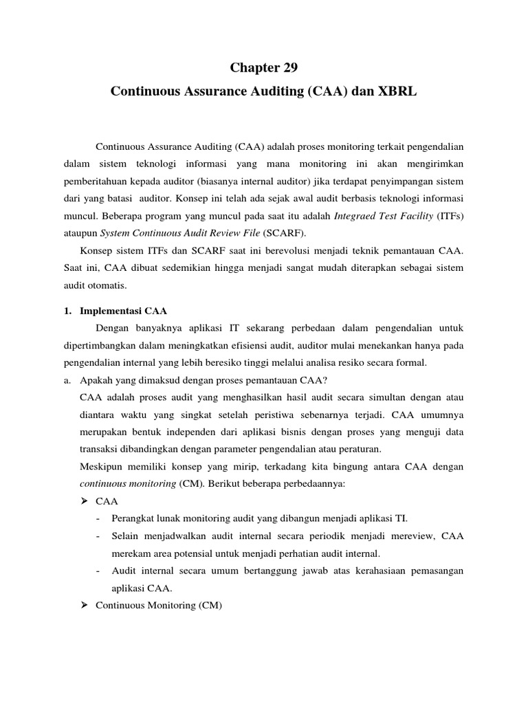 29.continuous Assurance Auditing | PDF