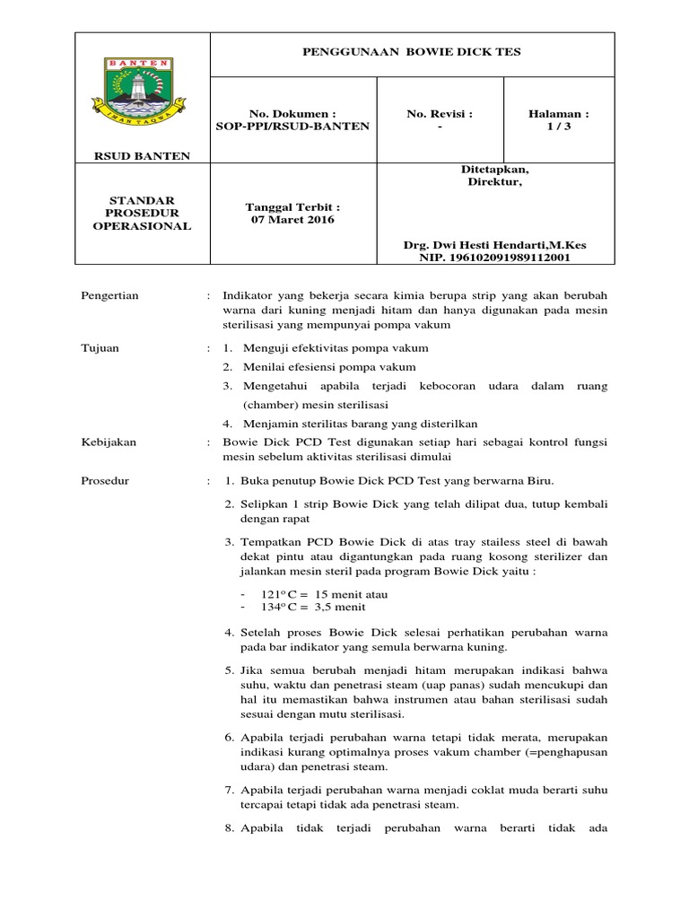Penggunaan Bowdik Test | PDF