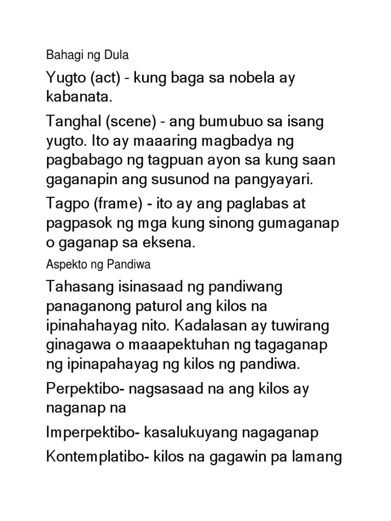 Bahagi NG Dula | PDF
