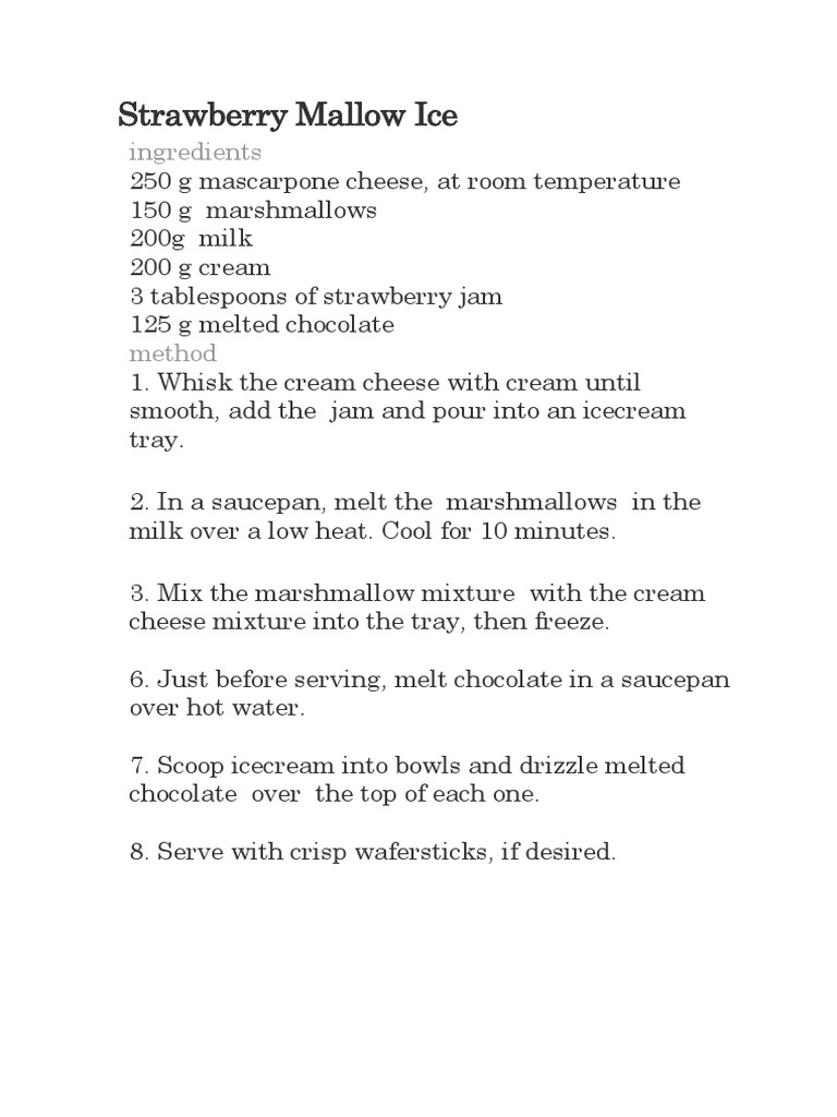 Strawberry Mallow Ice | PDF