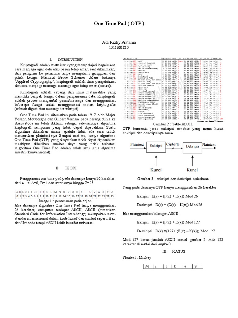 One Time Pad | PDF