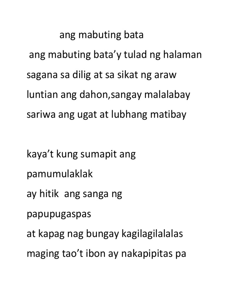 Ang Mabuting Bata | PDF