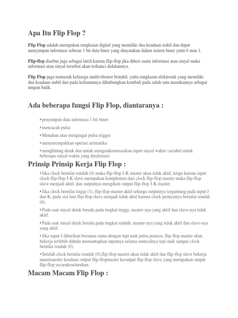 Apa Itu Flip Flop | PDF
