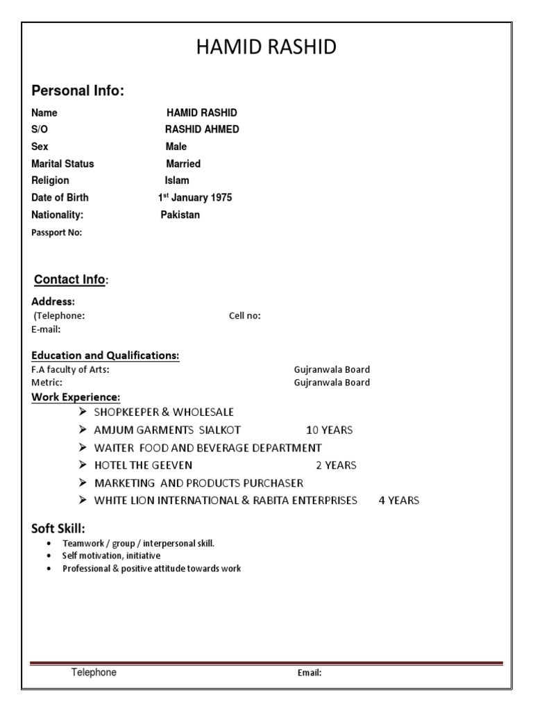 Old CV | PDF