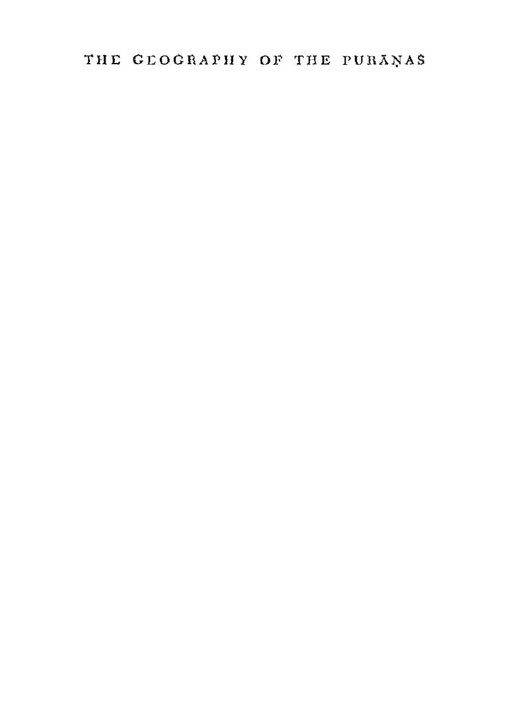 The Geography of The Puranas | PDF