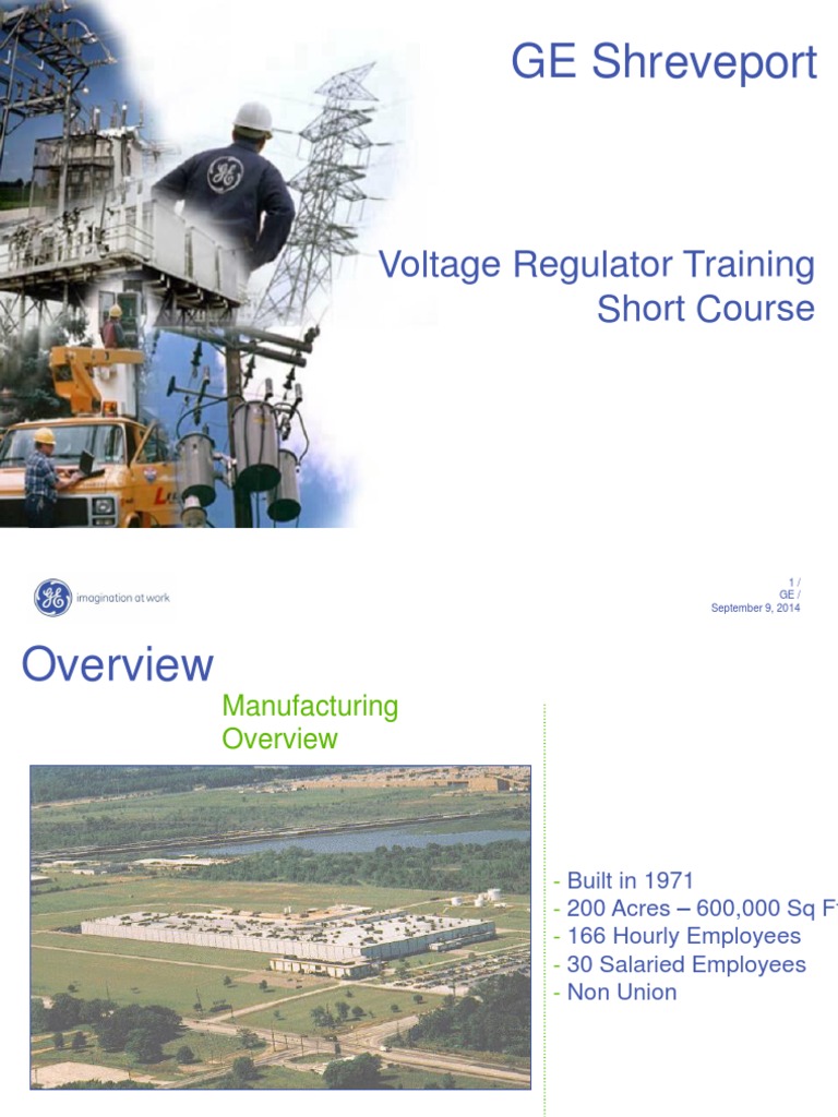 Ge Shreveport - Voltage Regulators - Short Course | PDF | Transformer ...