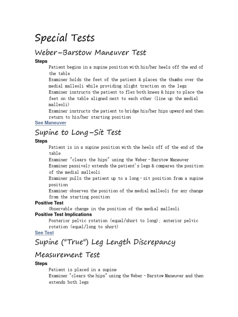Comprehensive Guide to Special Tests for the Hip, Pelvis, and Lower ...