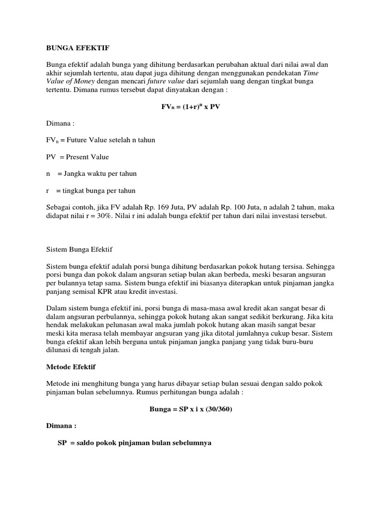 Bunga Efektif | PDF
