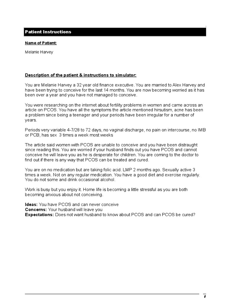 Case Scenario - Infertility 2017 | PDF | Polycystic Ovary Syndrome ...