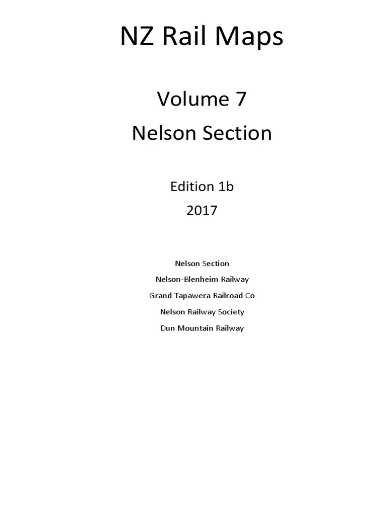NZ Rail Maps: Nelson Section Reference Map | PDF | Rail Infrastructure ...