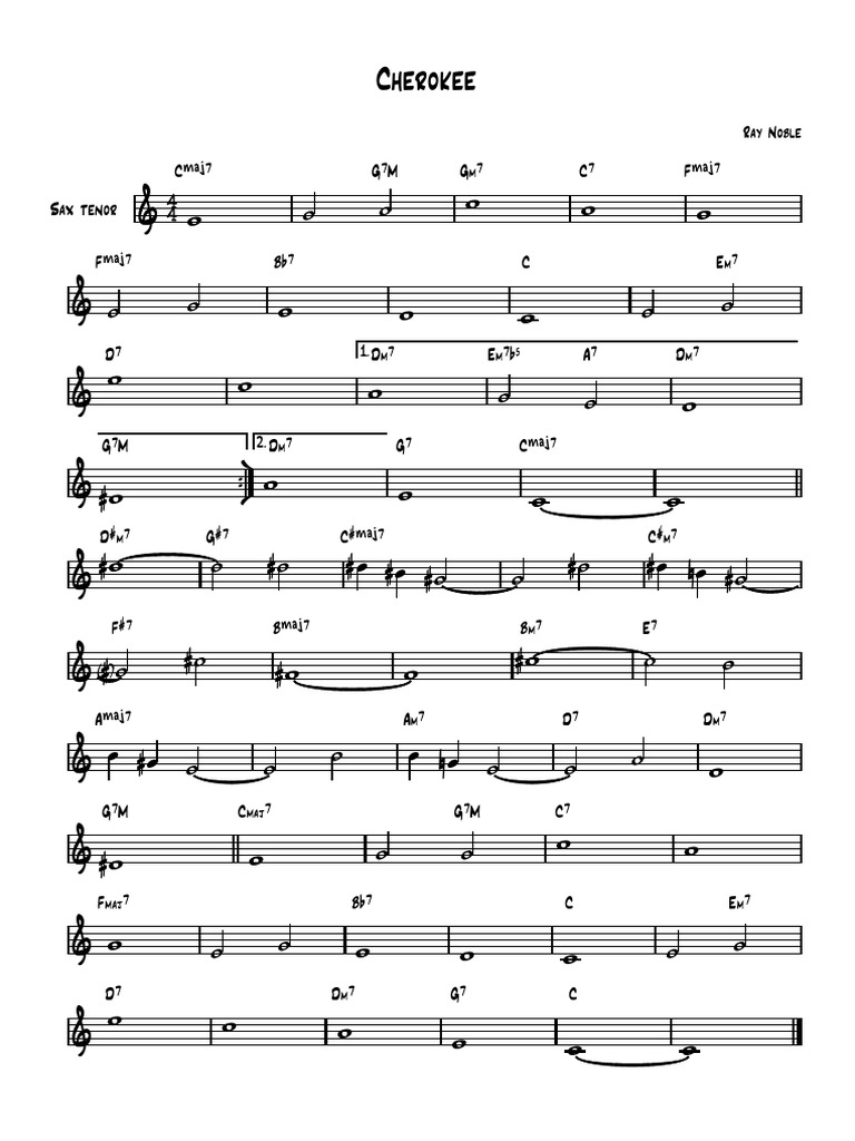 Cherokee - Partitura Completa | PDF