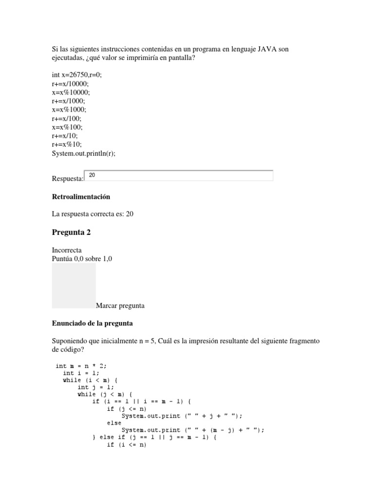 Quiz 2 Programacion Computadores Resuelto | PDF | Java (lenguaje de ...