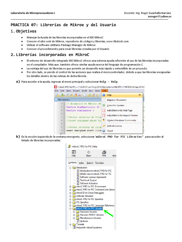 Manejo de librerías en MikroC: Librerías incorporadas, Libstock y ...