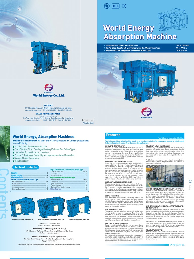 Absorption Chiller | PDF | Heat Exchanger | Hvac