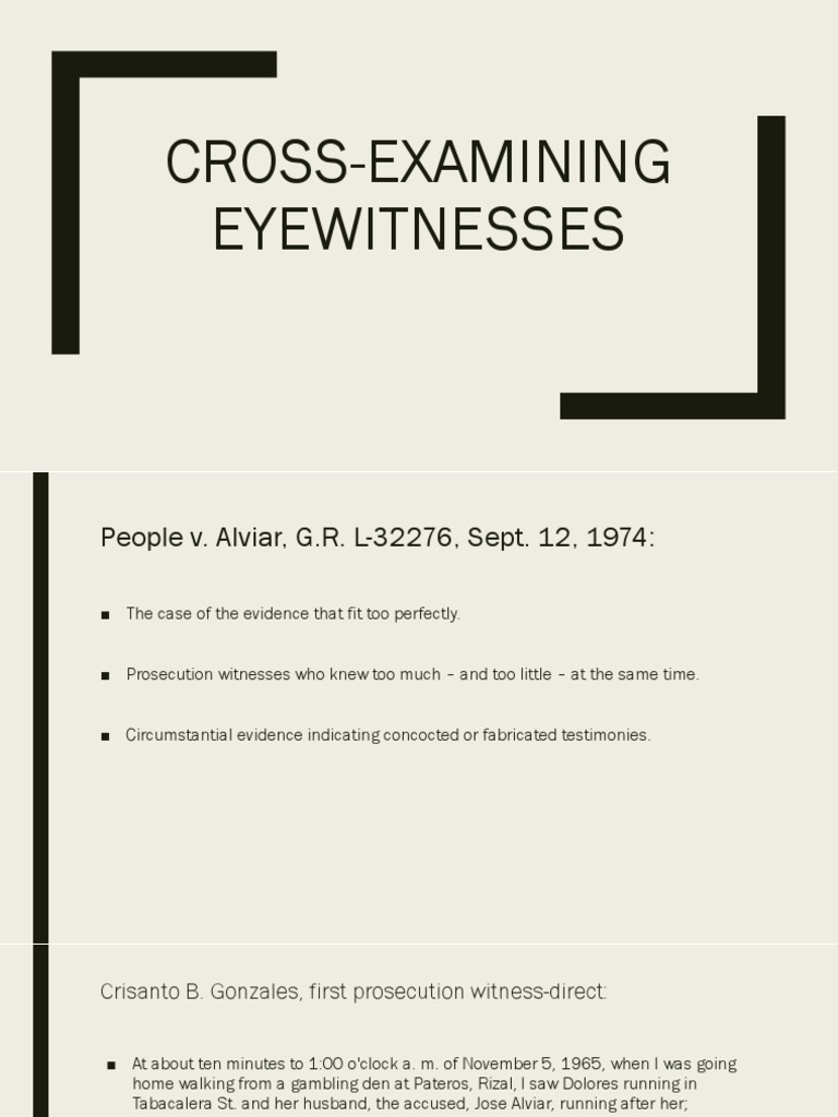 Cross-Examining Fact Witnesses | PDF | Witness | Evidence (Law)