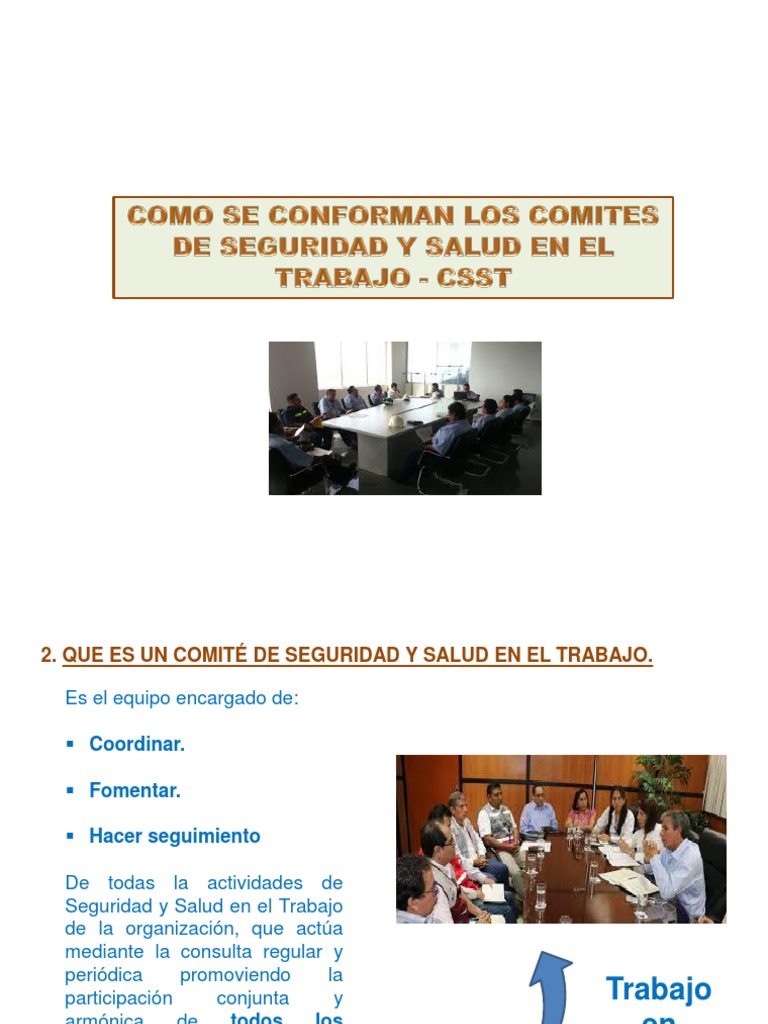Como Se Conforma Un Comite de Seguridad y Salud en El Trabajo - CSST ...