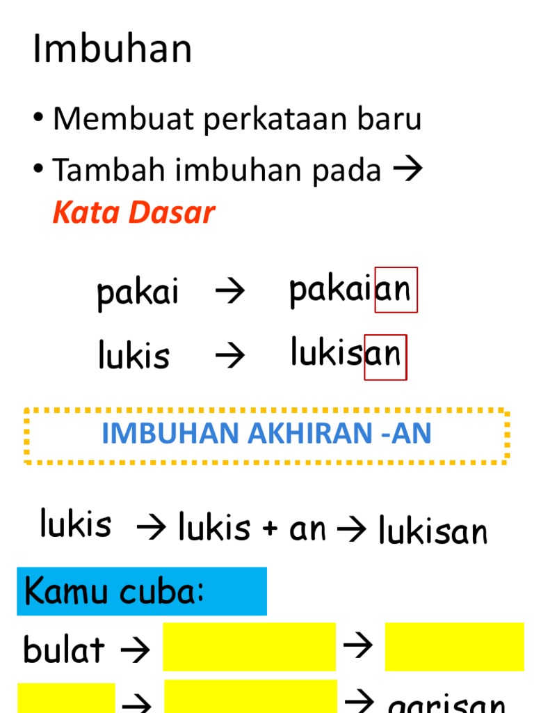 Imbuhan Akhiran An | PDF