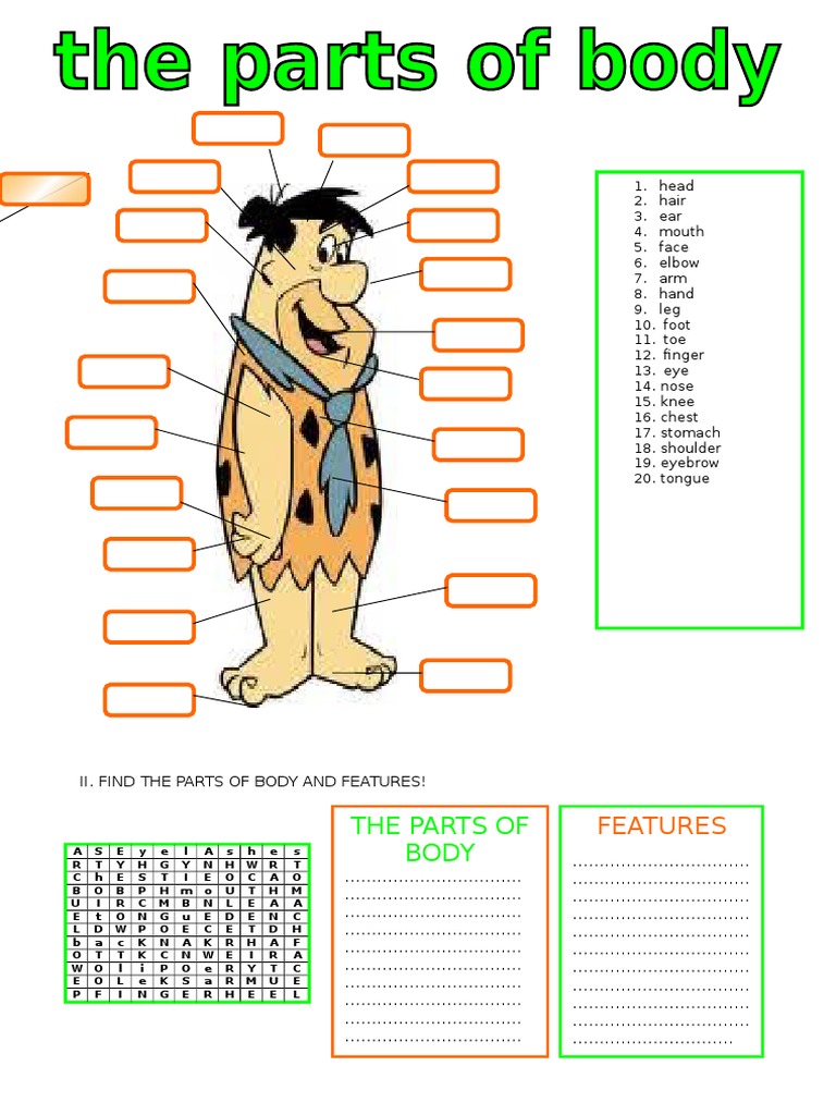Islcollective Worksheets Elementary A1 Elementary School Reading Body ...