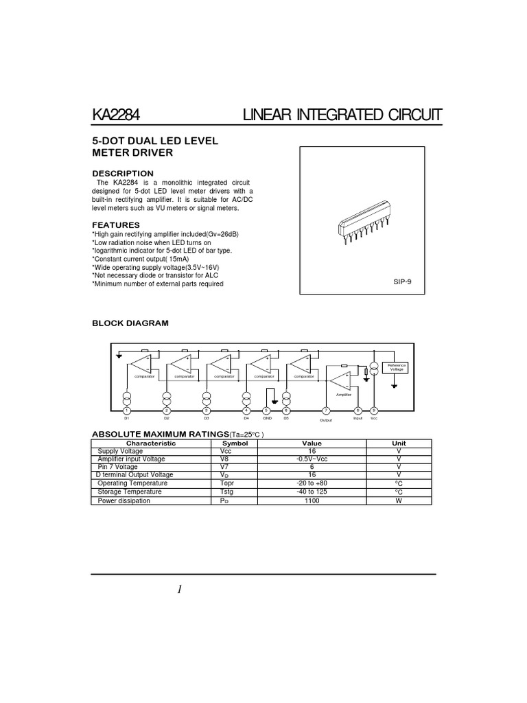 VU Meter A Led, KA2284 | PDF | Amplifier | Rectifier