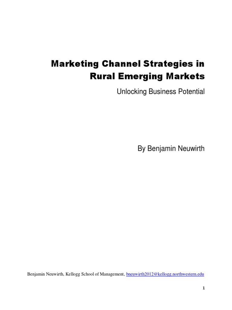 Marketing Channel Strategy in Rural Emerging Markets | PDF | Retail | Sales