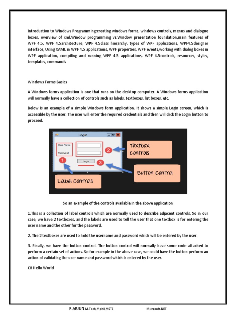 Unit 2 Pdf Windows Presentation Foundation Extensible Application Markup Language