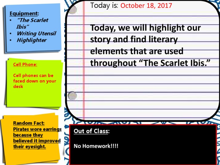 Today, We Will Highlight Our Story and Find Literary Elements That Are ...