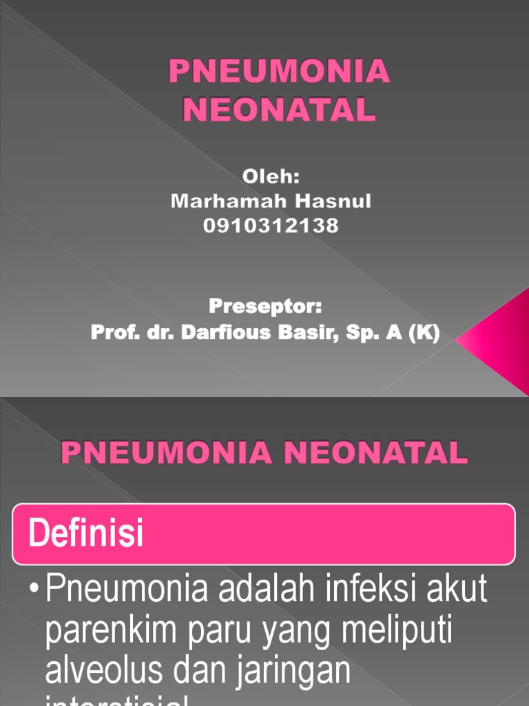 Pneumonia Neonatal | PDF